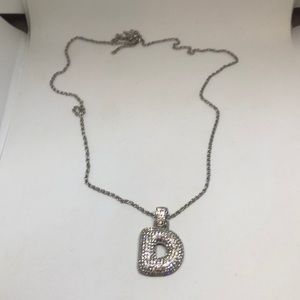 Jewelry | New Silver Ice Bubble Letter Pendant Necklace | Poshmark